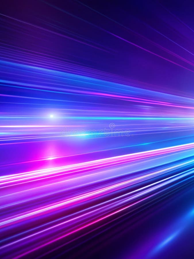 Abstract Streaks of Blue and Pink Light on a Dark Background Create a ...