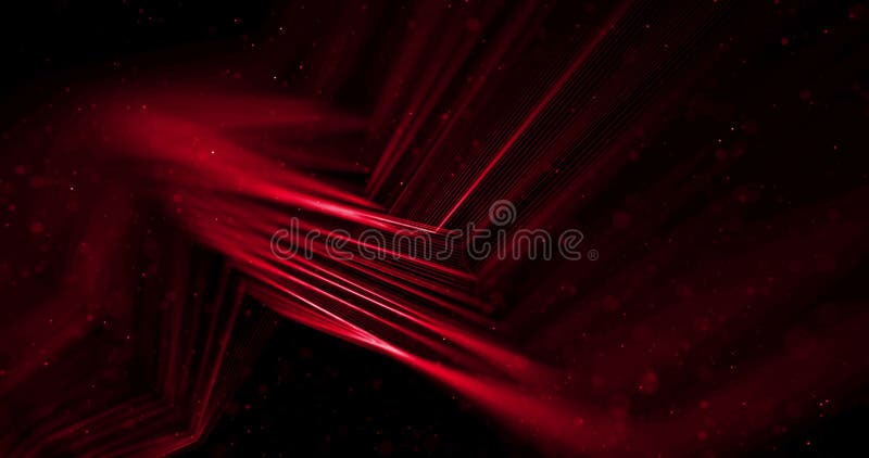Abstract Stream Array Red Glitter Sparkle Lines with Particles on Black ...