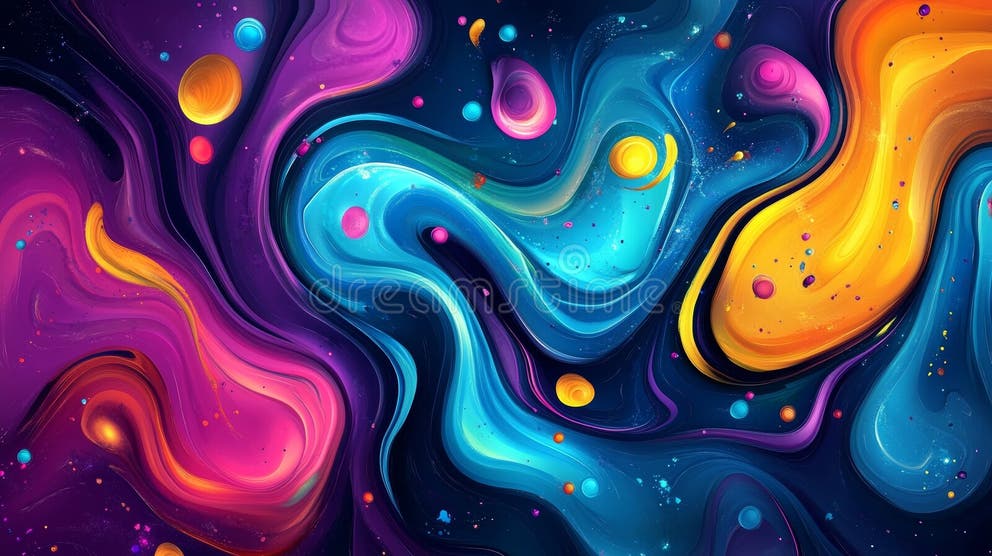 Abstract Stream Illustration Conveys Themes of Data, Technology, Data ...