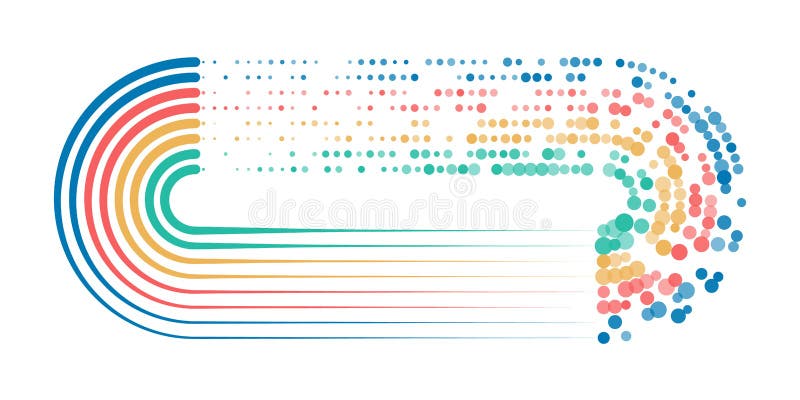 Abstract Stream Information With Circles Array And Binary Code Information Analytics Concept