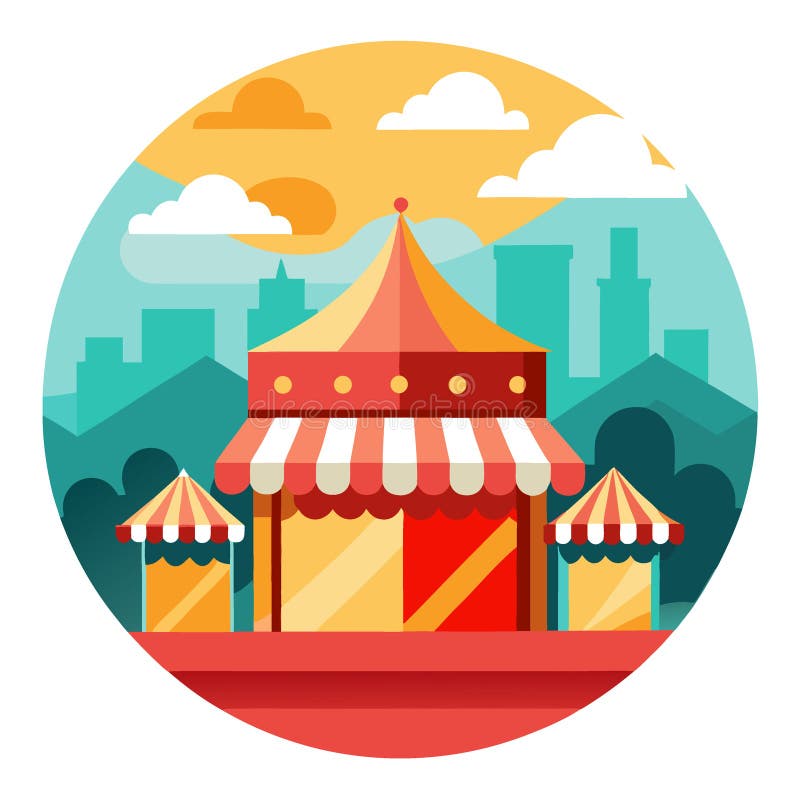 Abstract Street Fair Blurred Background. Outdoor Backdrop with Copy ...