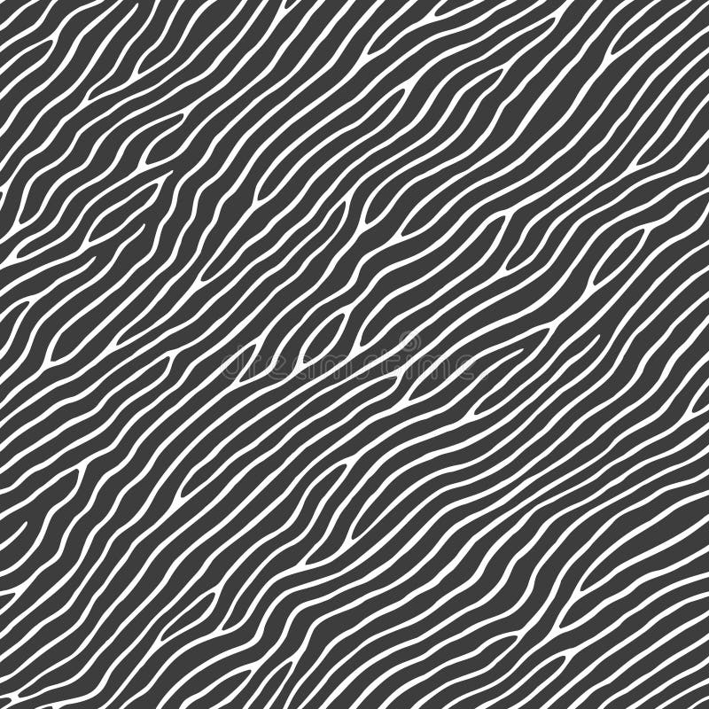 Abstract Stripe Pattern in Black and White. Seamless Vector Background ...