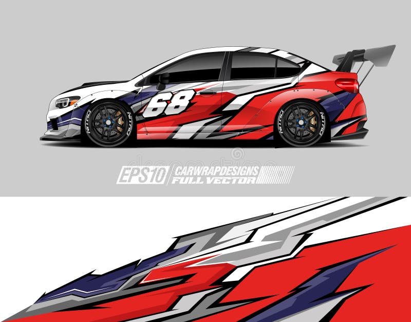 Car Livery Design Vector. Graphic Abstract Stripe Racing Background ...