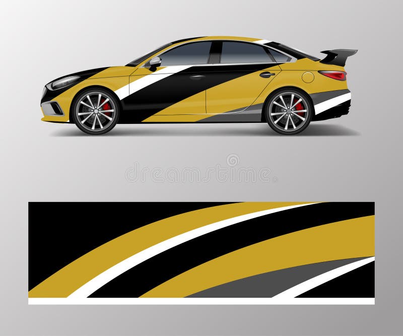 Abstract Stripe for Racing Car Wrap, Sticker, and Decal Design Vector ...