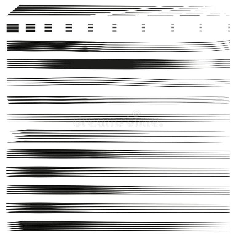 Abstract Striped Background. Horizontal Line Pattern. Grayscale ...