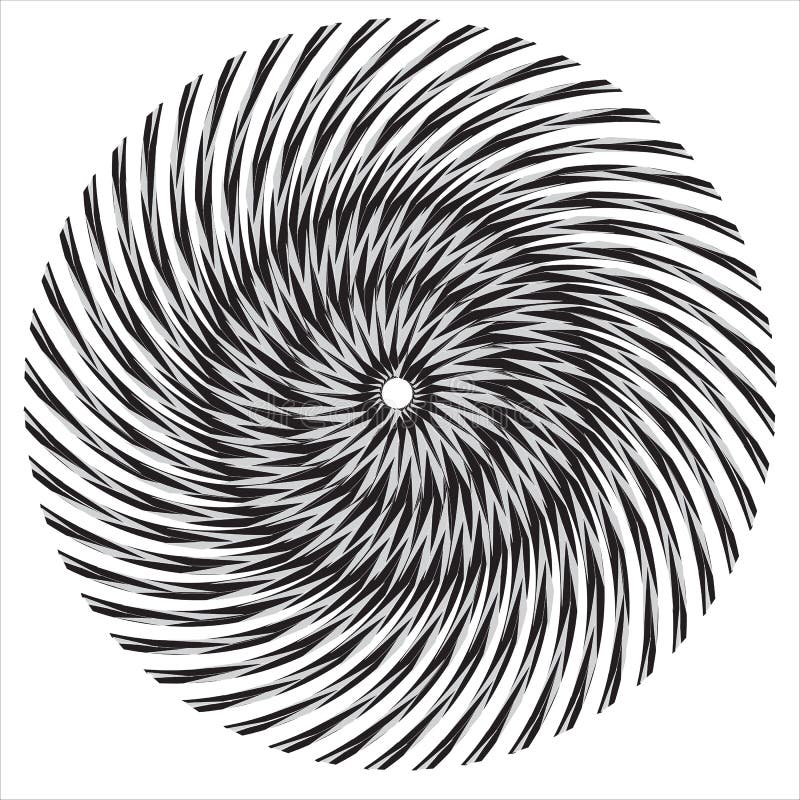 Abstract Striped Black and White Spiral Background. Tunnel with Striped ...