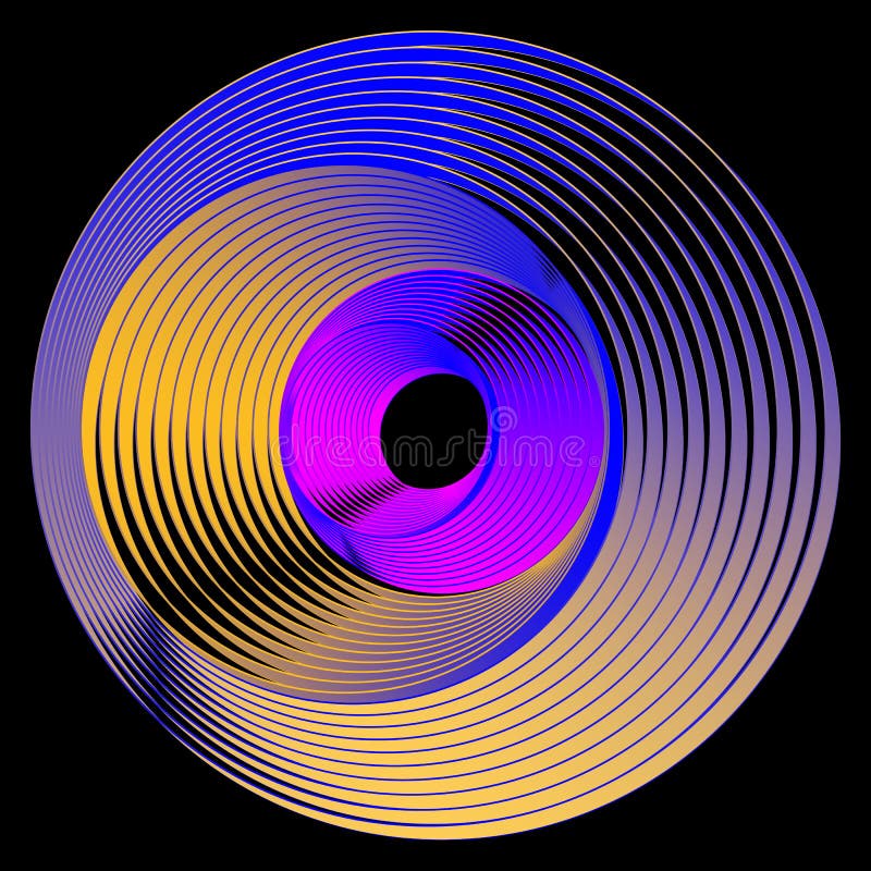Abstract Striped Colored Spiral Stock Vector - Illustration of dynamic ...