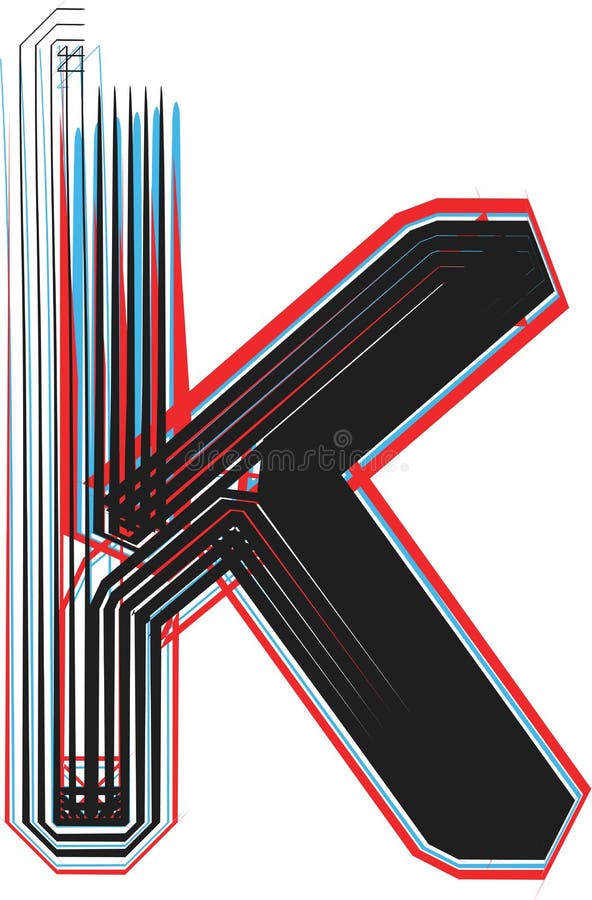 Font illustration letter k stock vector. Illustration of isolated ...