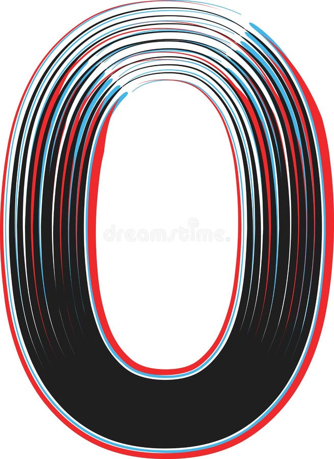 Font illustration NUMBER 0 stock vector. Illustration of abstract ...