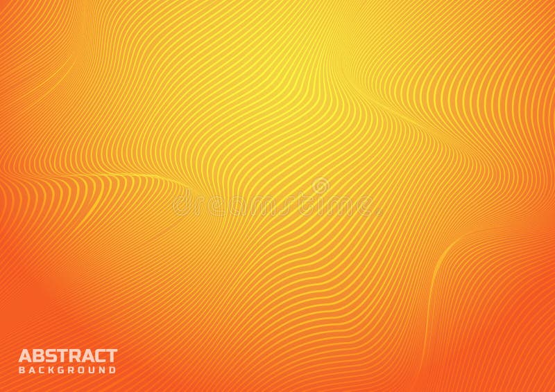 Abstract Striped Orange and Yellow Curved Line Stripe Wave Background ...