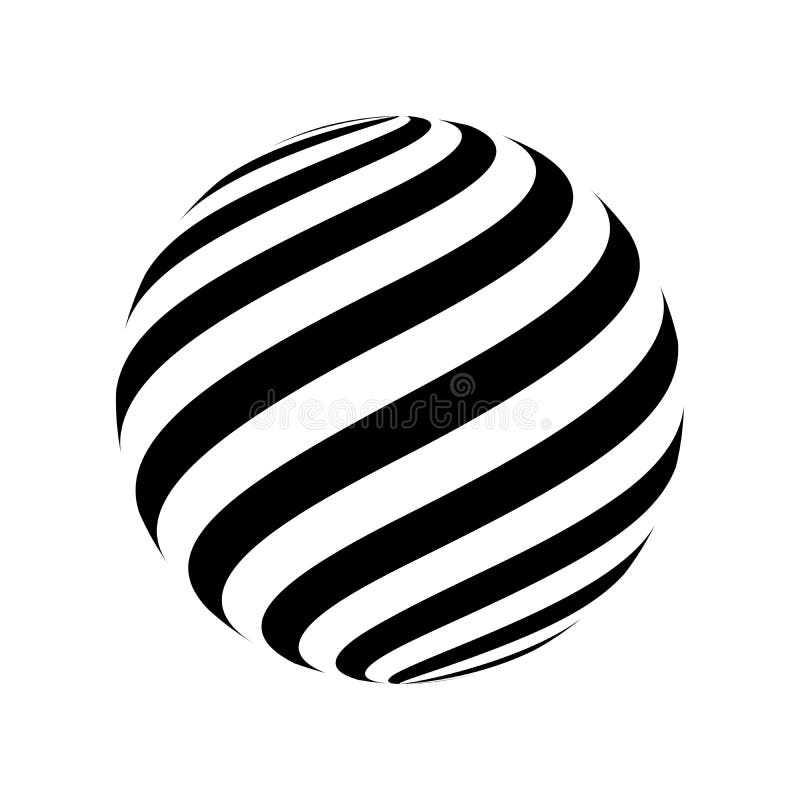 Abstract striped spheres stock vector. Illustration of graphic - 115116260