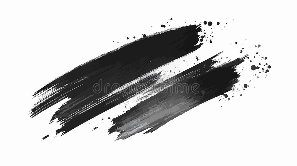 Abstract Striped Stroke Ink Dust Vector Illustration Isolated Stock ...