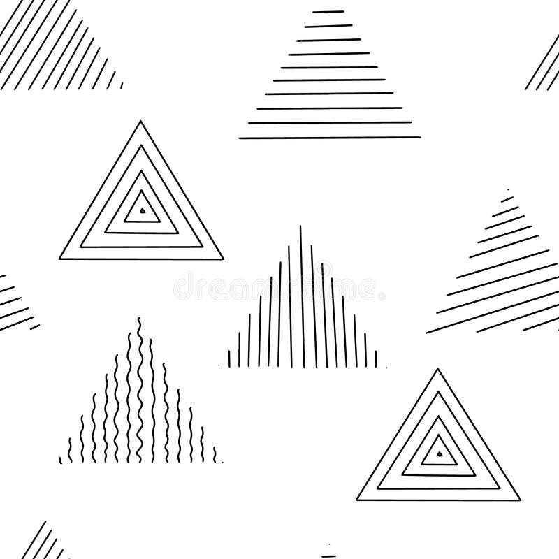 Abstract Striped Triangle Shapes Seamless Pattern Stock Vector ...