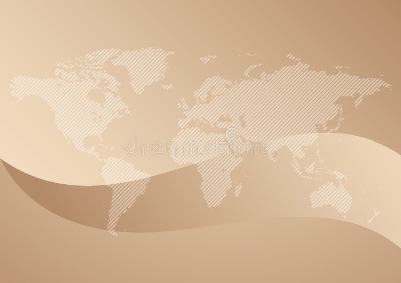 World Map - Beige Golden Vintage Political - Vector Detailed ...