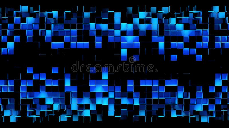 Abstract Strips of Square Mosaic Cells on Black Background Stock Video ...