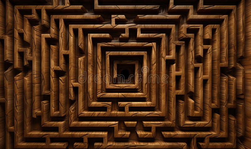 Abstract Structural Background with Dark Labyrinth. Stock Image - Image ...
