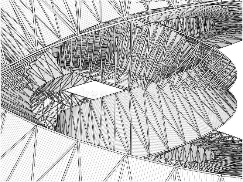 Abstract Structural Construction Vector Stock Illustration ...