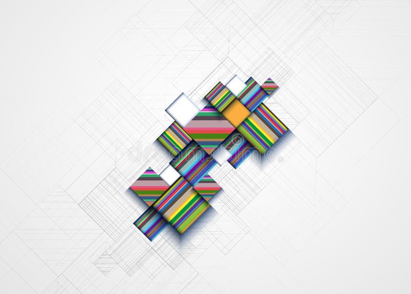 Abstract Structure Circuit Computer Cube Technology Business Background ...