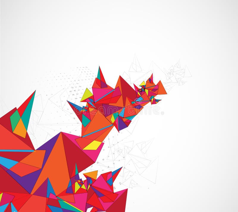 Abstract Structure Circuit Computer Triangle Technology Business Stock ...