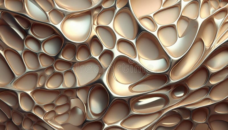 Abstract Structure of Connected Organic Beige Shapes Stock Photo ...
