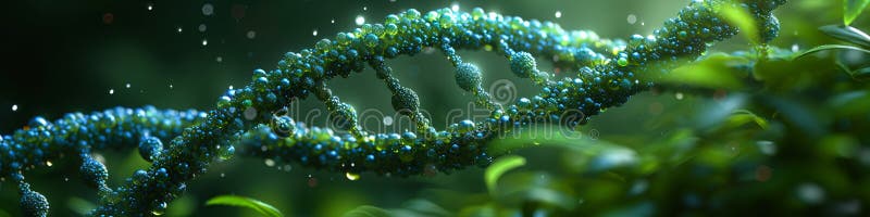 Abstract Structure of DNA Molecule on Blurred Background. DNA Double ...