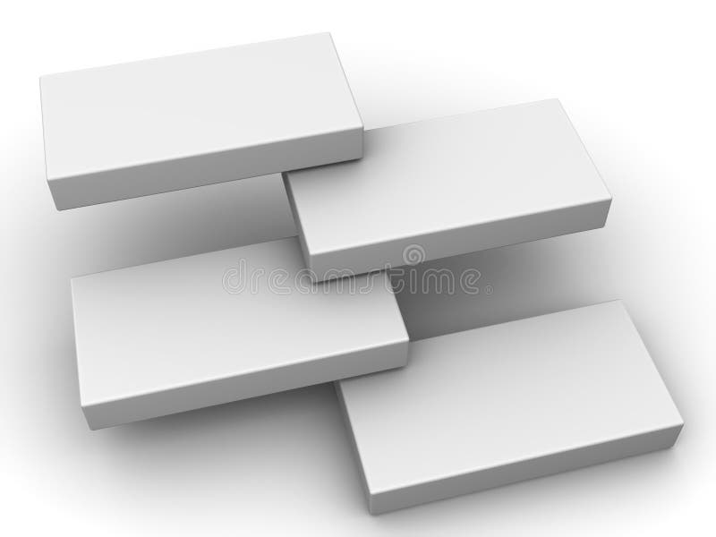Abstract Structure from Four Boxes. Stock Illustration - Illustration ...