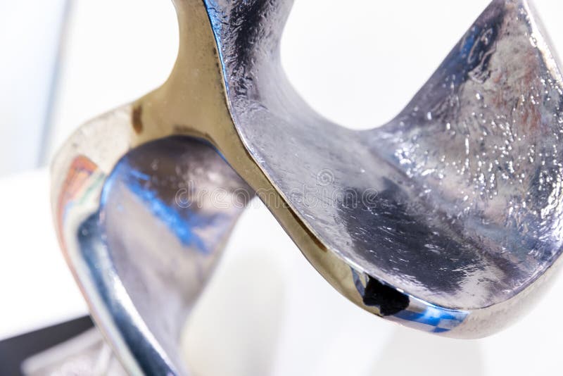 Abstract Structure Made of Shiny Metal, Modern Decoration Stock Image ...