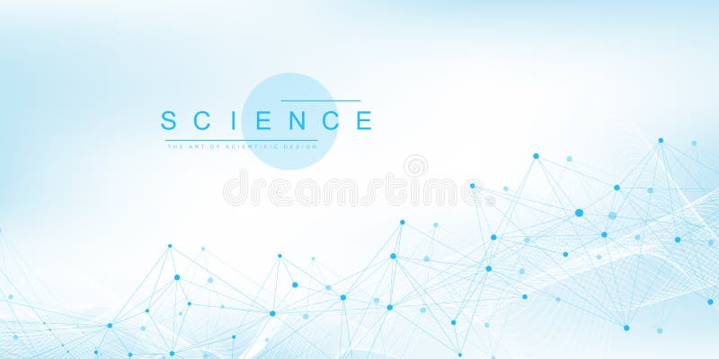 Abstract Structure Molecules or Atom for Science or Medical Background ...