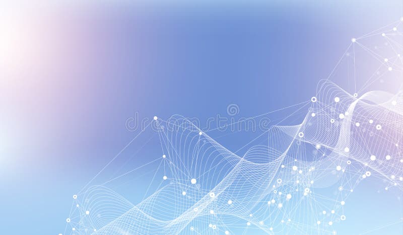 Abstract Structure Molecules or Atom for Science or Medical Background ...