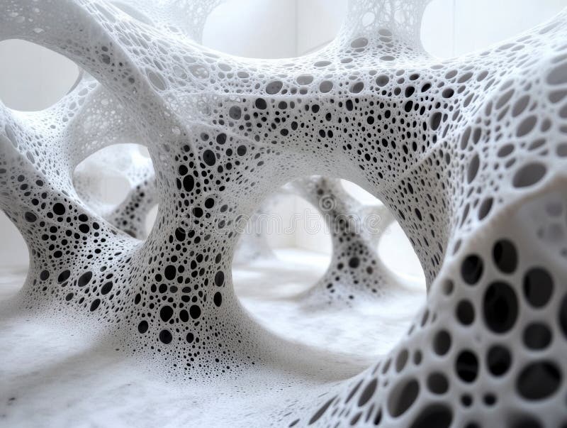 Abstract Structure with Organic Forms and Perforated Patterns ...
