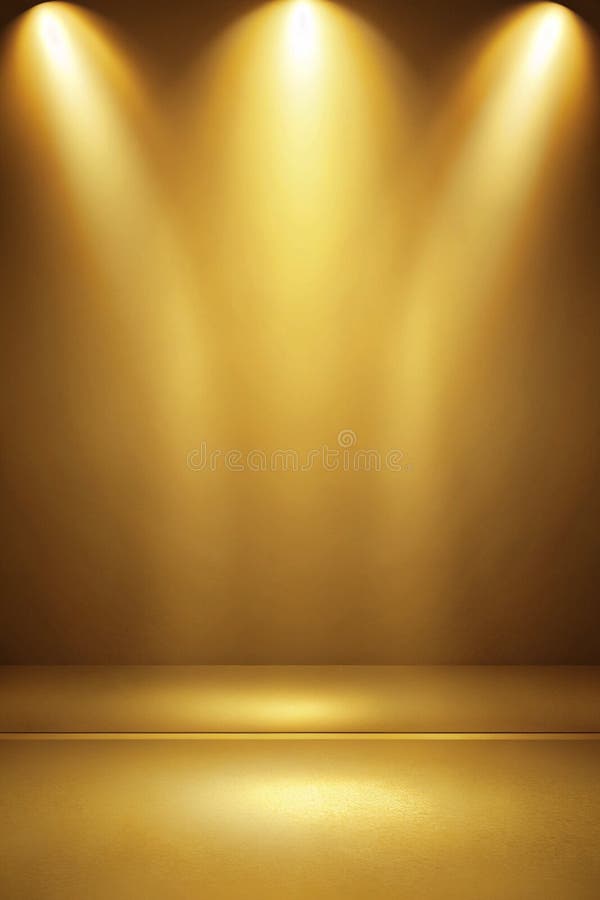 Gold Gradient Spotlight Studio Room Texture Stock Illustration ...