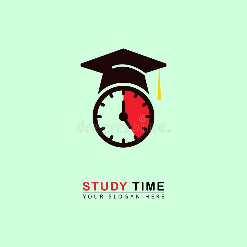 Abstract Study Time Logo Icon Stock Vector - Illustration of education ...