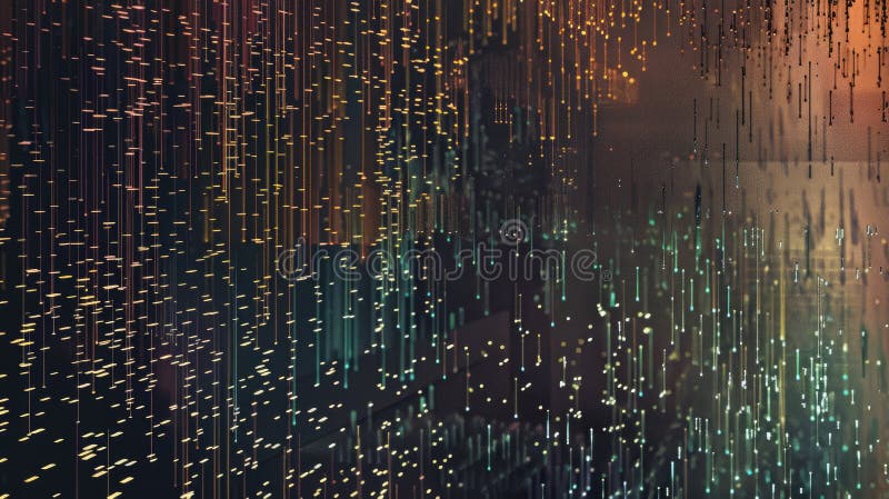 Abstract Style Electric Pixel Particle of Musical Sound in Digital ...