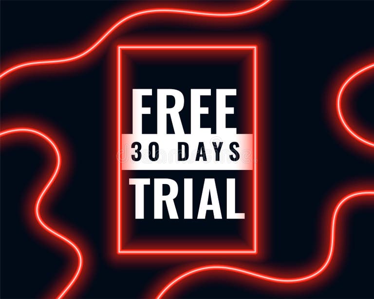 Abstract Style Glowing Neon Free Trial Background Try for 30 Days Stock ...