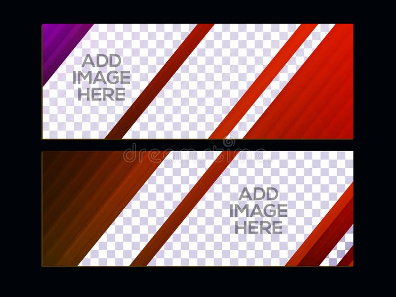 Abstract Style Header or Banner Design Set with Space for Advertising ...