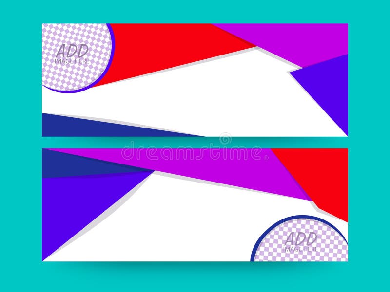 Abstract Style Header or Banner Design with Image Placeholder Stock ...