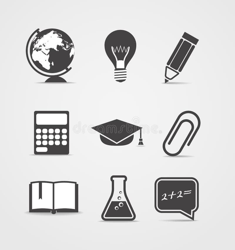 Mathematics Hand Drawn Icons Set Stock Vector - Illustration of ...