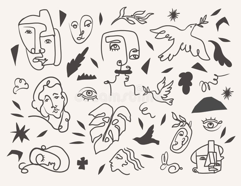 Picasso Faces Stock Illustrations – 305 Picasso Faces Stock ...