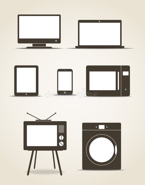 Abstract Style Modern Gadgets Stock Vector - Illustration of ...