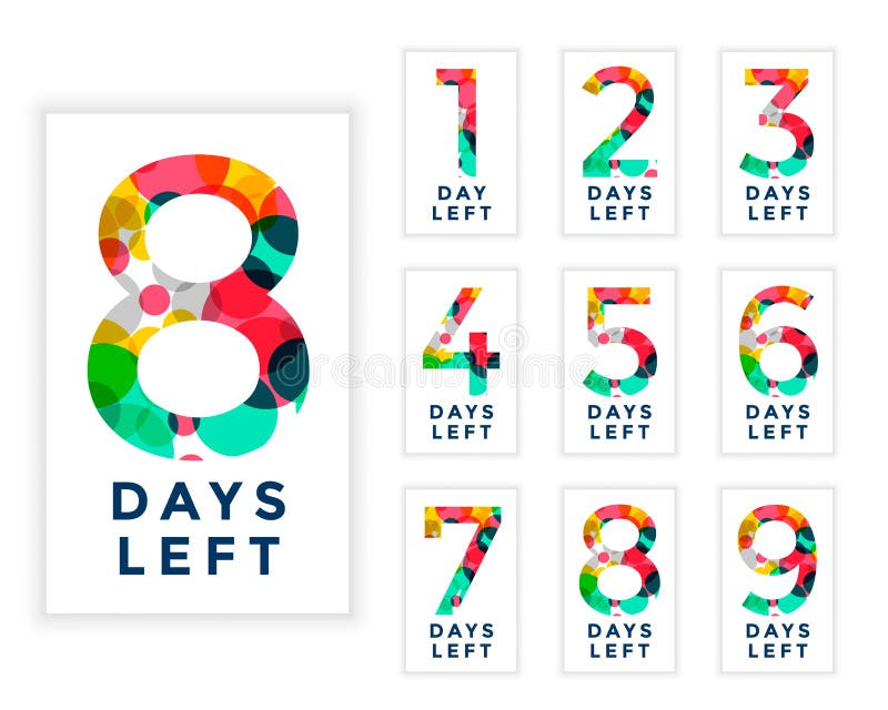 Abstract Style Number of Days Left Template Stock Vector - Illustration ...