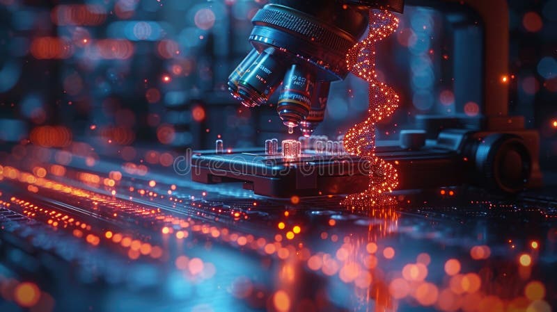 Abstract Style of Particle in Pharmaceutical Lab with Micro Technology ...