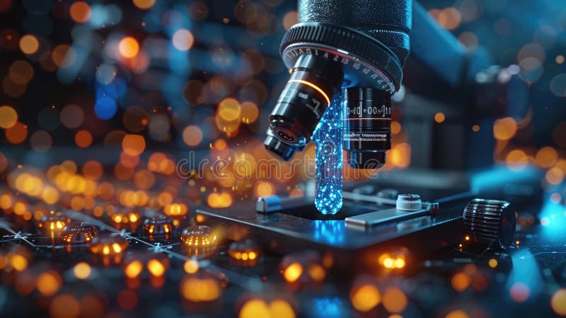 Abstract Style of Particle in Pharmaceutical Lab with Micro Technology ...