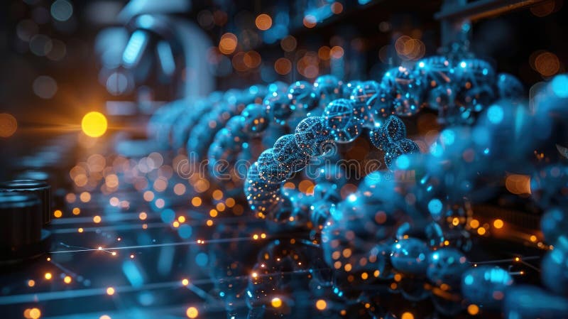 Abstract Style of Particle in Pharmaceutical Lab with Micro Technology ...