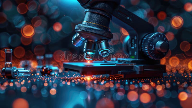 Abstract Style of Particle in Pharmaceutical Lab with Micro Technology ...