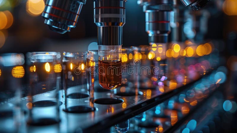 Abstract Style of Particle in Pharmaceutical Lab with Micro Technology ...
