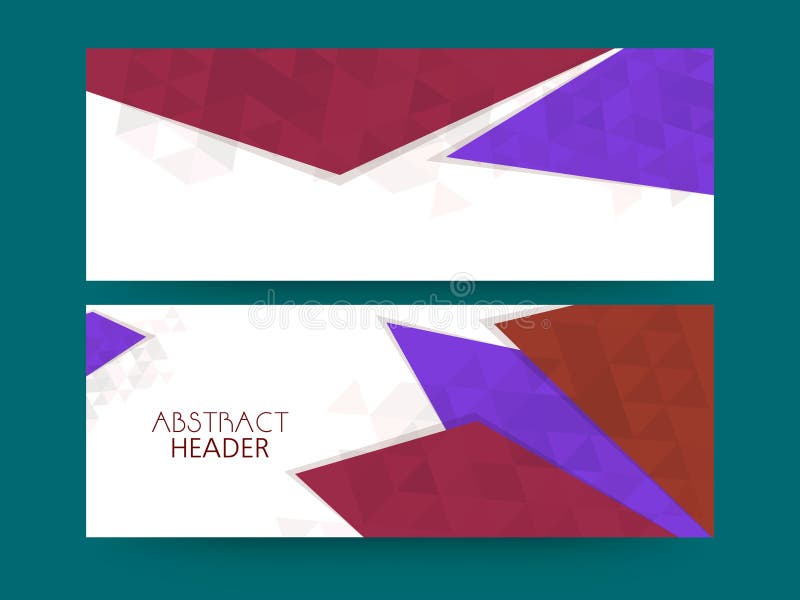 Abstract Style Social Media Banner or Header Design in Two Option Stock ...