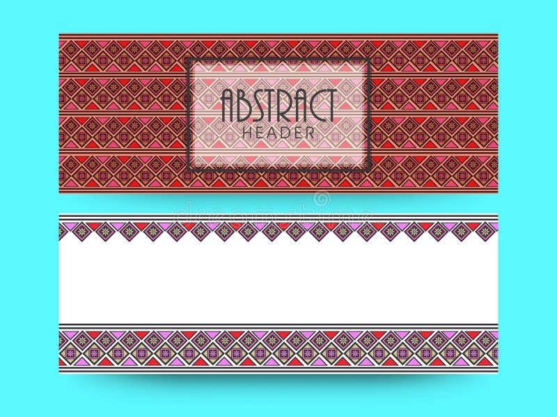 Abstract Style Social Media Banner or Header Design in Two Option Stock ...