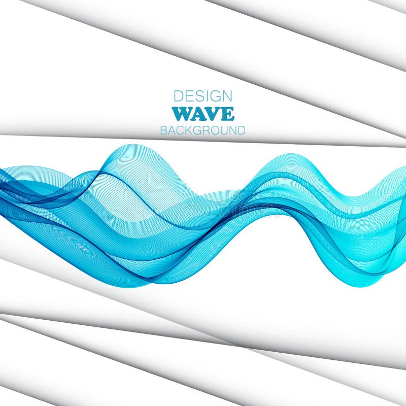 Abstract Stylish Blue Transparent Wave Design Background Stock Vector ...