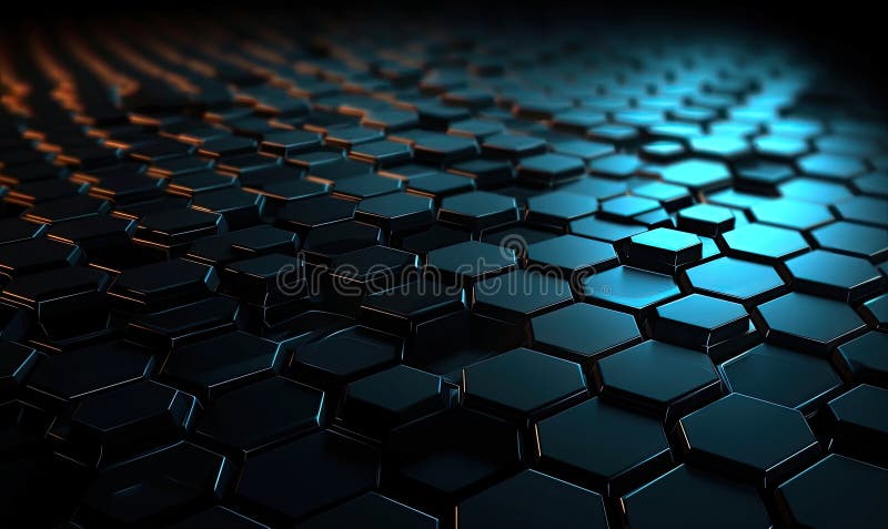Abstract and Stylish Futuristic Black Hexagon Background Creating Using ...