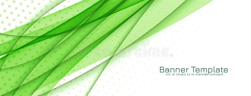 Abstract Stylish Green Wave Banner Design Stock Vector - Illustration ...